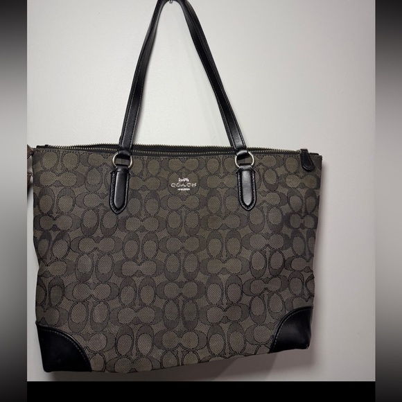 Coach | Bags | Coach Signature Zip Top Tote | Poshmark